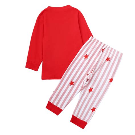 Conjunto De Pijama Rojo De Manga Larga Para Niños • Todo Pijamas