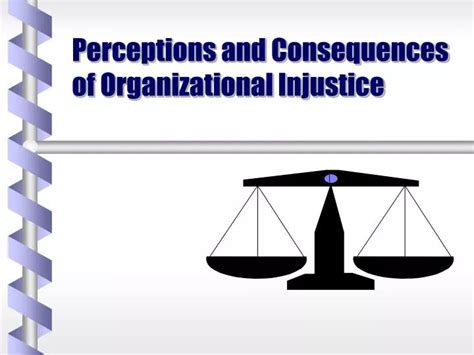 Ppt Perceptions And Consequences Of Organizational Injustice