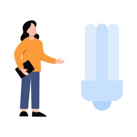 Light Bulb Electric Device Girl Icon Download On Iconfinder