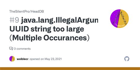 Javalangillegalargumentexception Uuid String Too Large Multiple