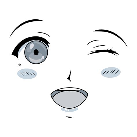 Crazy Anime Girl Face 12021758 Vector Art At Vecteezy