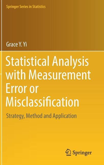 Springer Statistics Statistical Analysis With Measurement Error Or