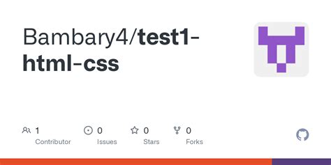 GitHub Bambary Test Html Css
