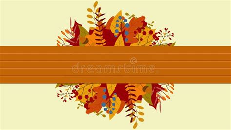 Autumn Animation With Leaves And Berries Autumn Season Decorative