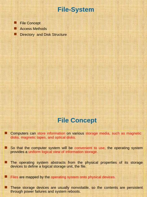 Os Unit Iv File Systempart 1 Pdf Computer File Computer Data Storage