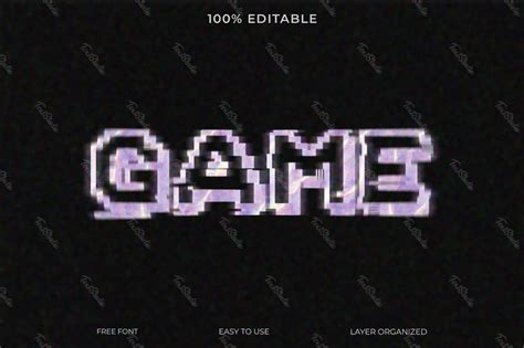 Game Font Style Text Effect Free Photoshop PSD File