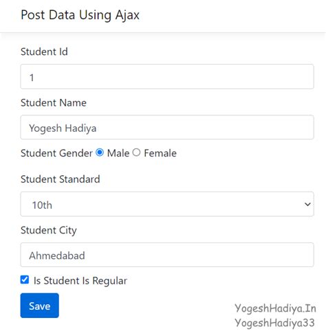 How To Post Data To The Controller Using Ajax With Validations In Asp