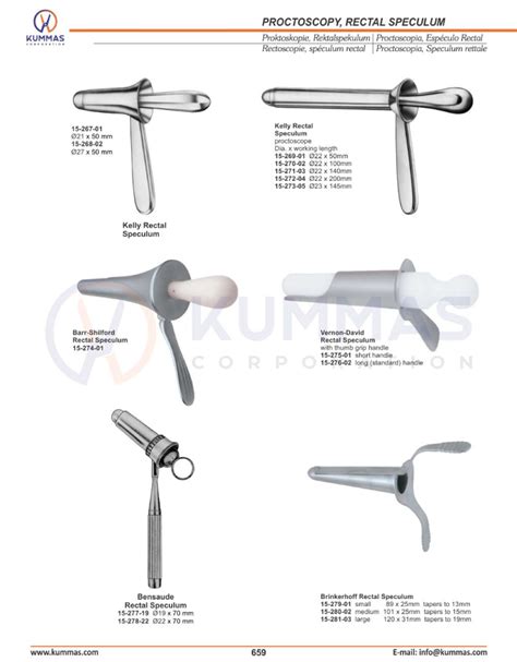 Kummas Corporation Proctoscopy Rectal Speculum