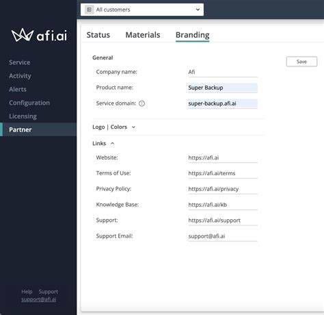 Branding Configuration Documentation Center