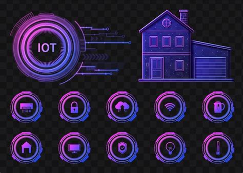 Premium Vector Iot Icons In Gradient Design