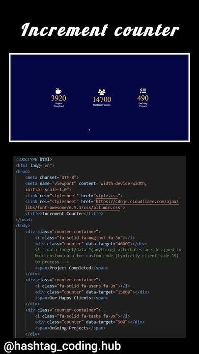 Day 4 100daysofcodingchallengeincrement Counterhtml Css Javascript Animation Edit