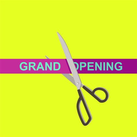 590 Grand Opening Scissors Stock Illustrations Royalty Free Vector