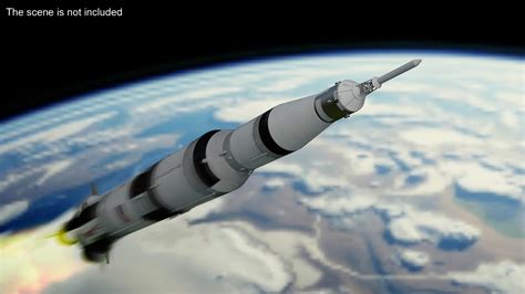 Saturn V Rocket Stages 3d Turbosquid 2412673