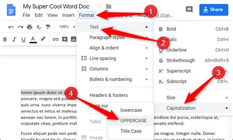 How To Easily Change The Case On Text In Google Docs