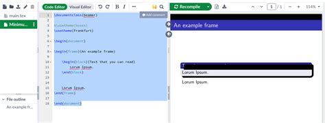 Beamer Drawing Shadow Over Top Of The Frame In Overleaf On Ipad Chrome Browswer Tex Latex