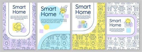 Smart Home Brochure Template Automated House Control Wireless Technology Flyer Booklet