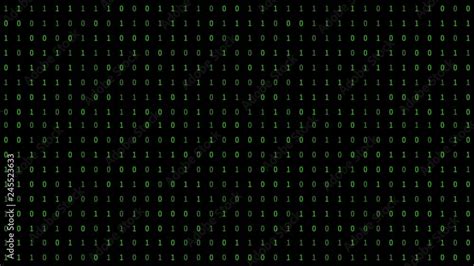 01 Or Binary Numbers On The Computer Screen On Monitor Matrix Background Digital Data Code In