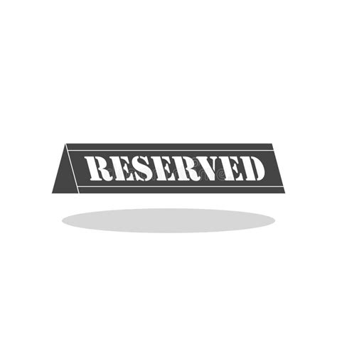 Reserved Table Icon With Shadow Stock Illustration Illustration Of