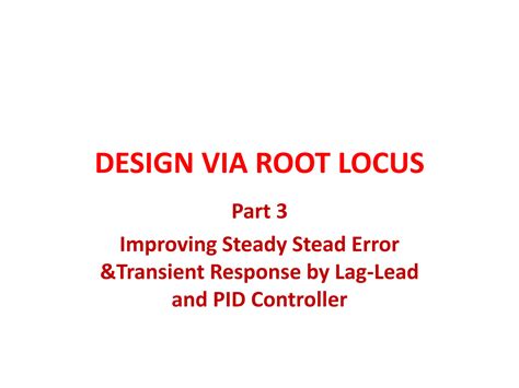 SOLUTION Root Locus Pid Controller Studypool