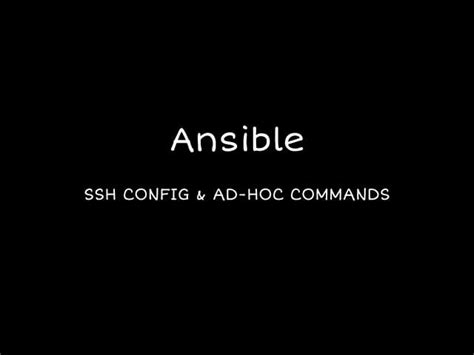 Ansible Ssh Y Comandos Ad Hoc Ppt Free Download