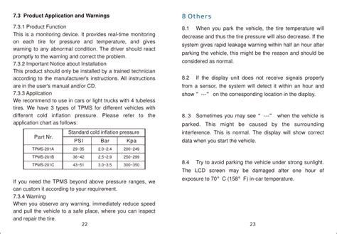 Baolong Tpms201 Tire Pressure Monitoring System User Manual