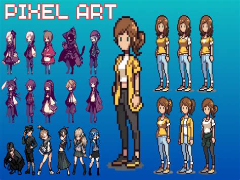 Animation For Pixel Art Character Sprite Sheet And Your Game Assets