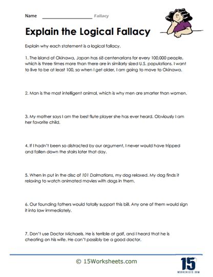 Logical Fallacies Worksheets 15 Worksheets Library