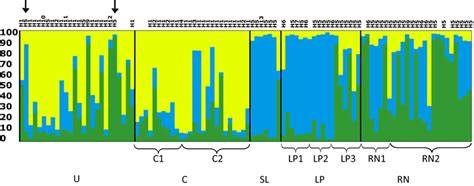 bayesian clustering analysis for k 3 including 102 yellow cardinals