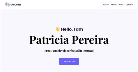 Portfolio Project Header Codesandbox