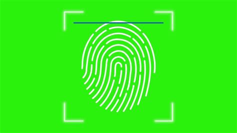 Fingerprint Scanner Animation On Green Background Scanner For Fingerprint Verification Full Hd