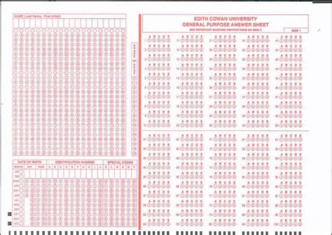 Figure 1 From Automated Marking Of Printed Multiple Choice Answer