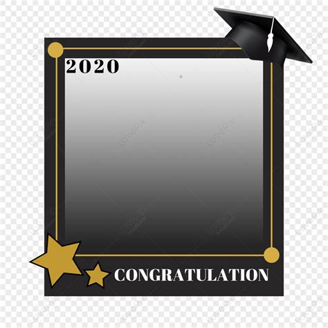 졸업 일러스트식 만화 테두리 일러스트 폴라로이드증명서창조적 Png 일러스트 무료 다운로드 Lovepik