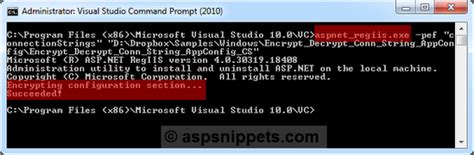 Encrypt And Decrypt Connection String In Appconfig File