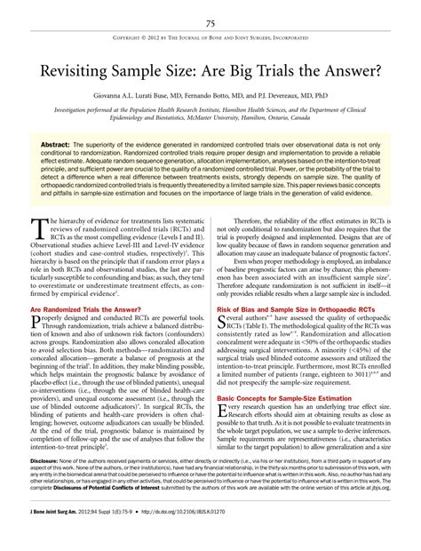 Pdf Revisiting Sample Size Are Big Trials The Answer