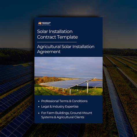Retrofit Solar Installation Contract Template Construction Companion