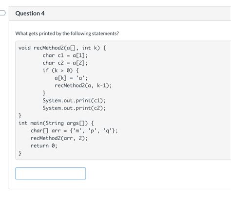 Solved Question Pts Write A Recursive Method Called Chegg