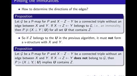Structure Learning 2 Constraint Based Algorithms Youtube