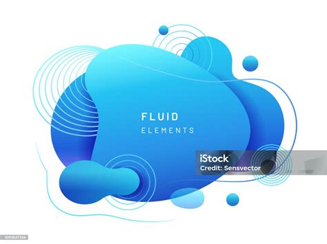 3 차원 형상에서 추상 블루 유체 Blob 3차원 형태에 대한 스톡 벡터 아트 및 기타 이미지 3차원 형태 곡선 구도 Istock