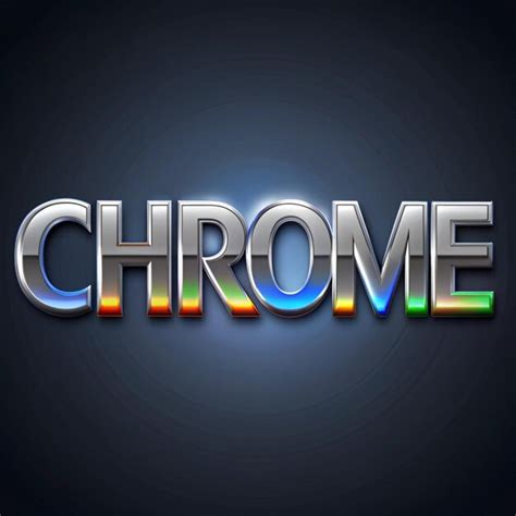 Editable Chrome Text Effect With Customizable Color Style Premium Ai Generated Image