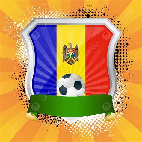 Shield With Flag Ofmoldova Friendly Game League Vector Friendly Game
