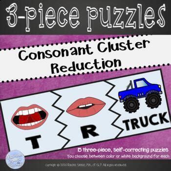 Consonant Cluster Reduction Self Correcting Puzzles TPT