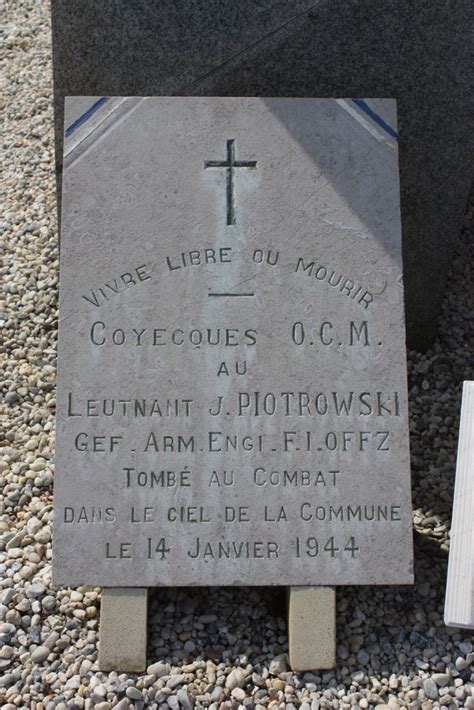 Lt Pilote Jozef Piotrowski Urville Le 14 Janvier 1944 Aérostèles