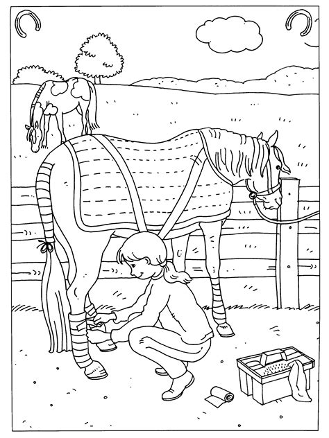 Mewarn11 Paard Kleurplaat Spring