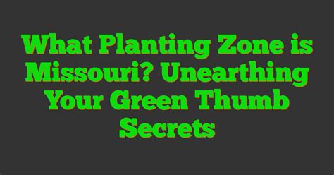 What Planting Zone Is Missouri Unearthing Your Green Thumb Secrets