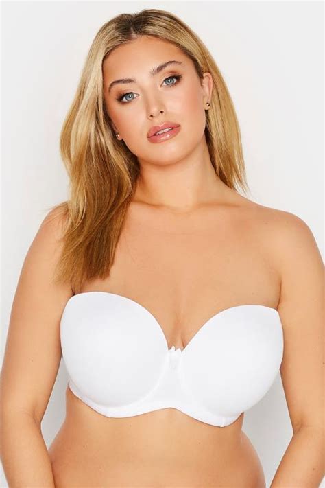 Plus Size White Moulded Underwired Full Cup Multiway Bra With Removable