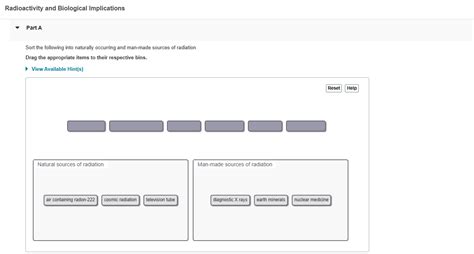 Solved Radioactivity And Biological Implications Part A Sort