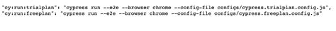Cypress 10 Using Multiple Config Files Determ