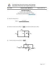 Hw Pdf The Hong Kong University Of Science And Technology Department Of Electronic And