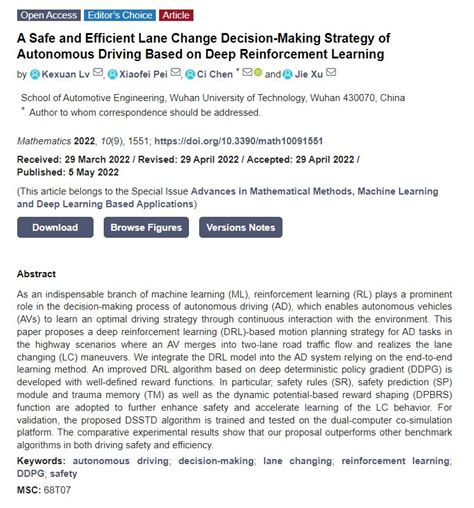 Mathematics Mdpi On Linkedin Mathematics Computerscience Cbcmode Reinforcementlearning