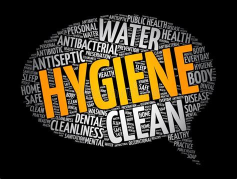 Hygiene Message Bubble Word Cloud Collage Health Concept Background